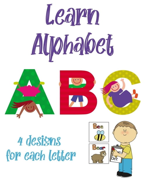 Learn Alphabet : Alphabet Learning And Coloring Book With 4 Designs For ...