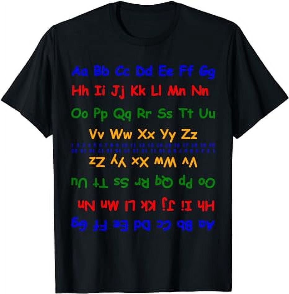 Learn Alphabets A - Z 0 -10 Numbers for Kindergarten Child T-Shirt ...