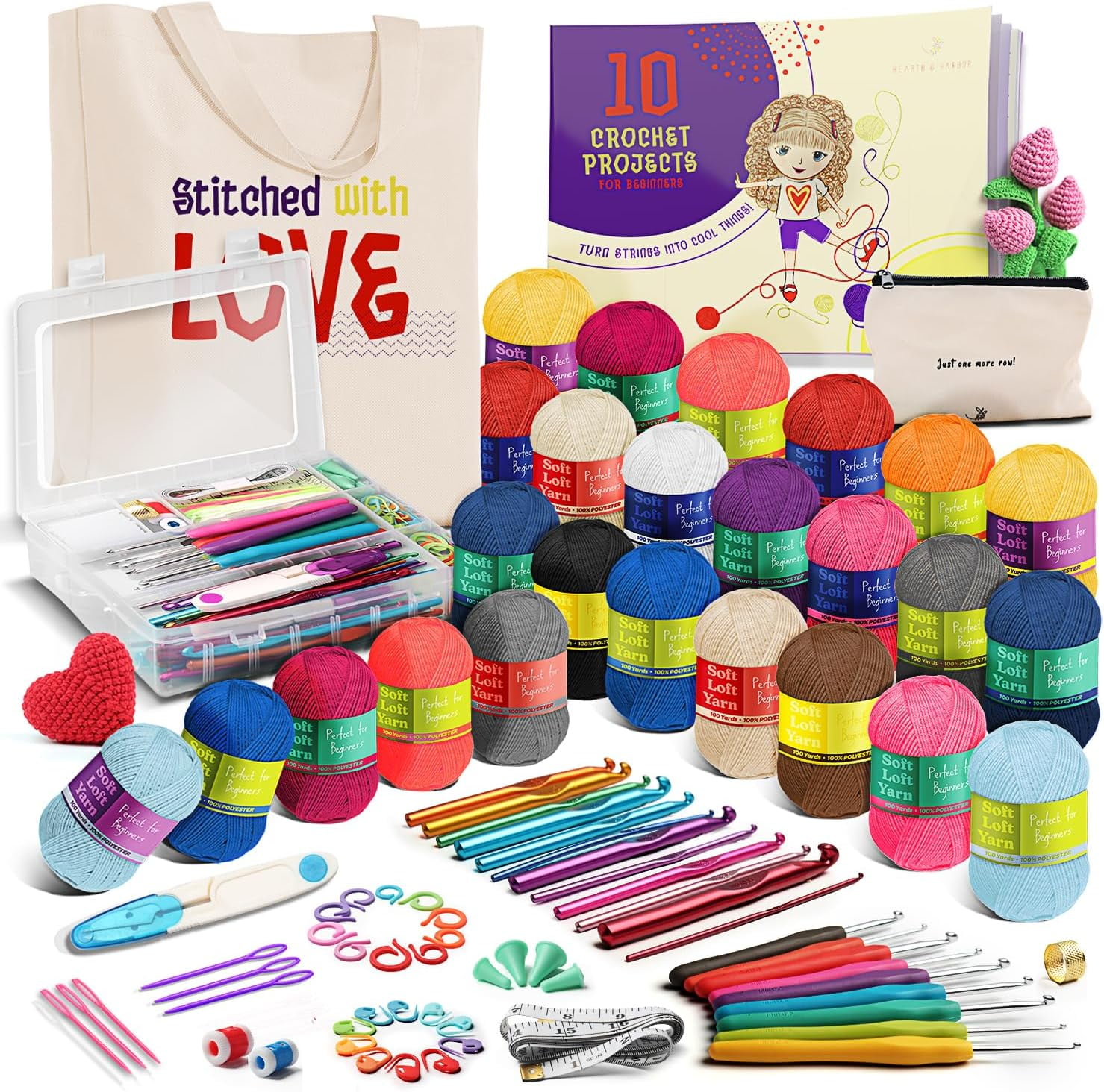 Learn to Crochet Kit for Beginners Adults – Beginner Crochet Kit for ...