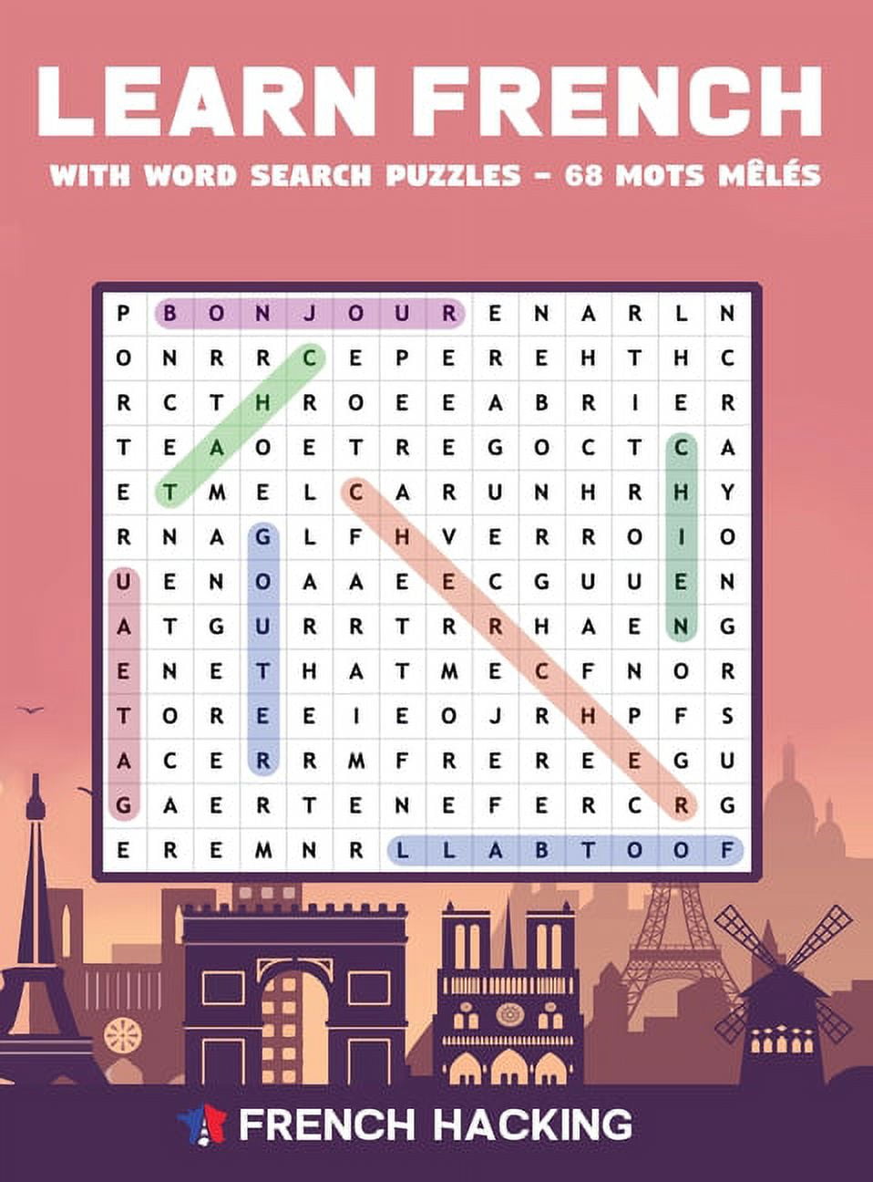 Learn French With Word Search Puzzles - 68 Mots MÃªlÃ©s, (Hardcover ...