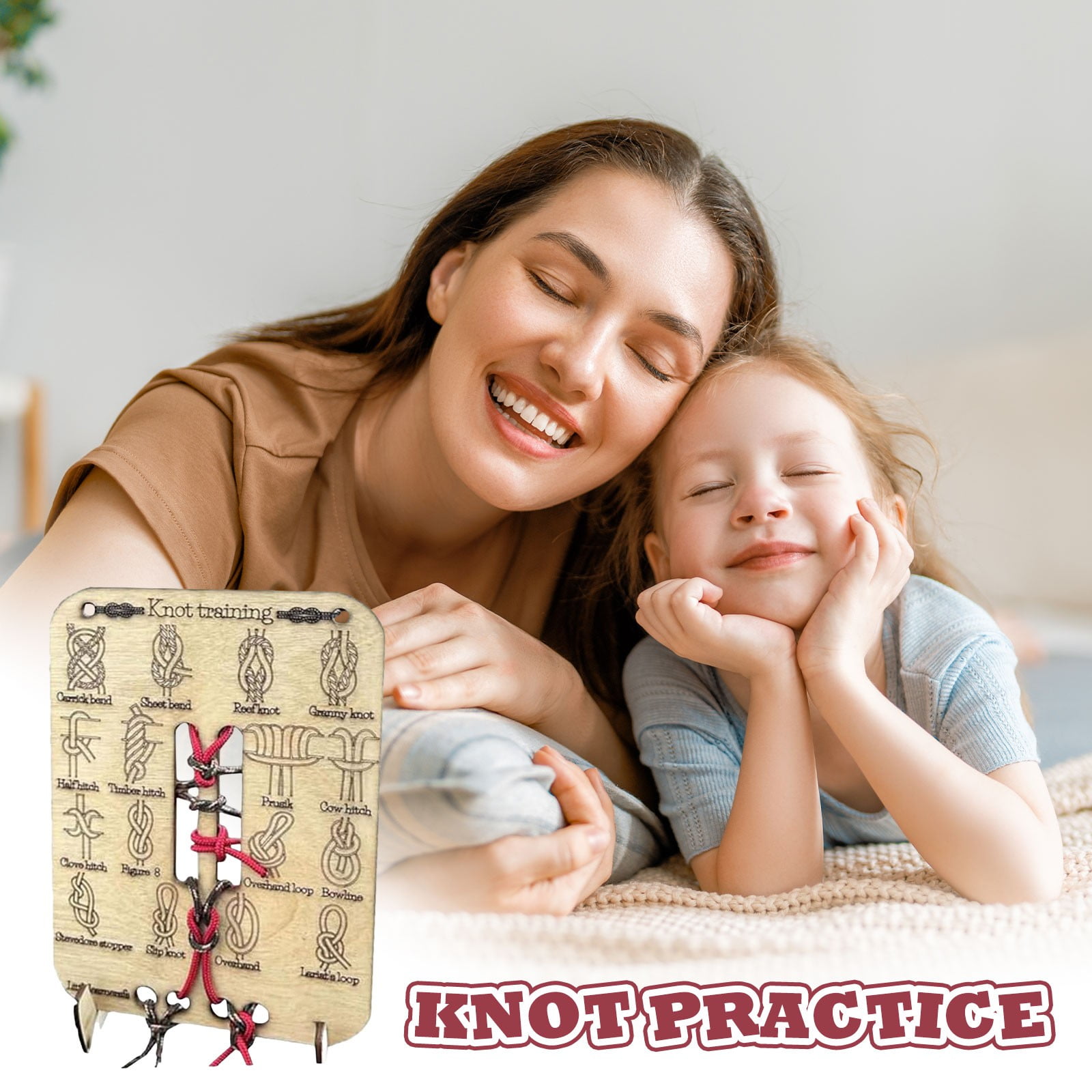 Learn Knot Training Board - 16 Popular Knots, Learn to Tie Reef and ...