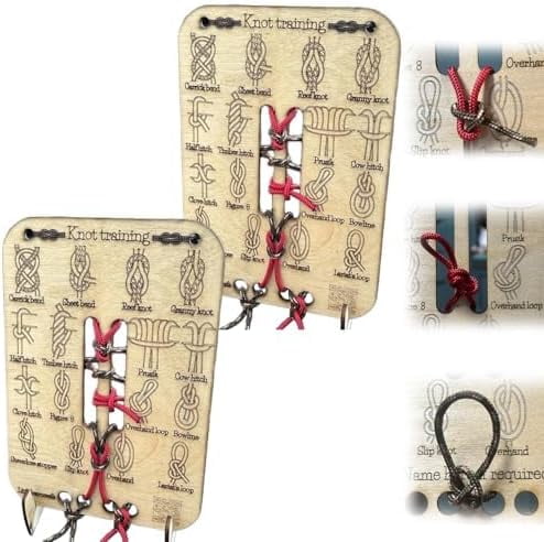 Learn Knot Training Board, Beginner-Friendly Knot Tying Kit with 16 ...