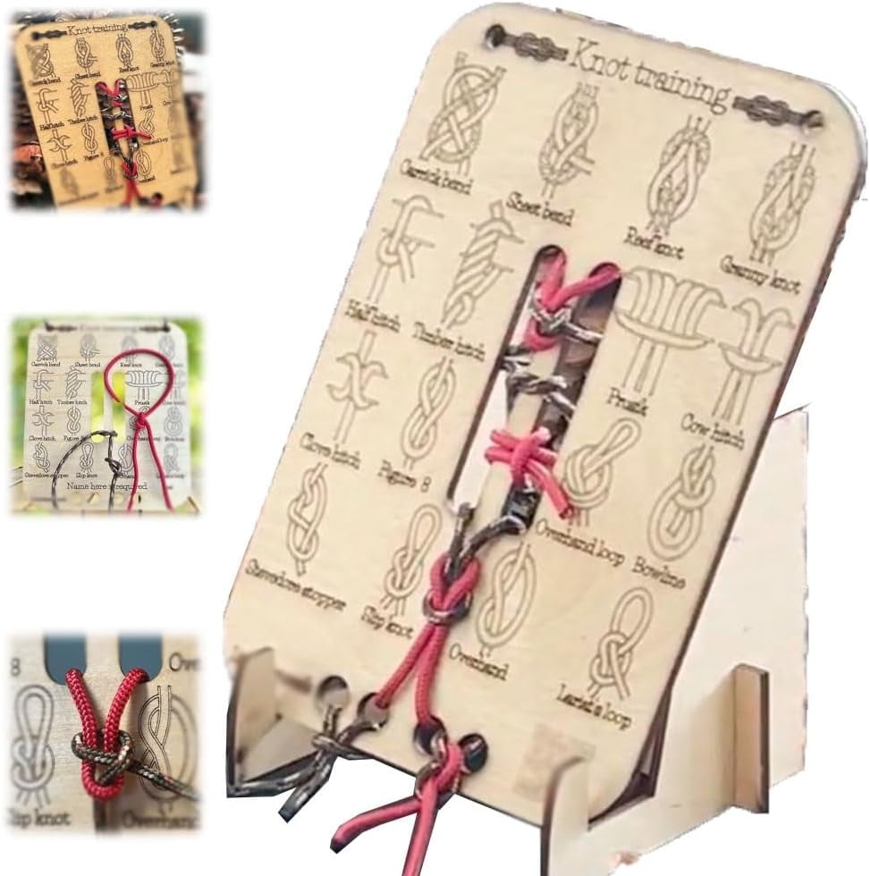 Learn Knot Training Board, Knot Tying Practice Board Kit, Hands-On ...