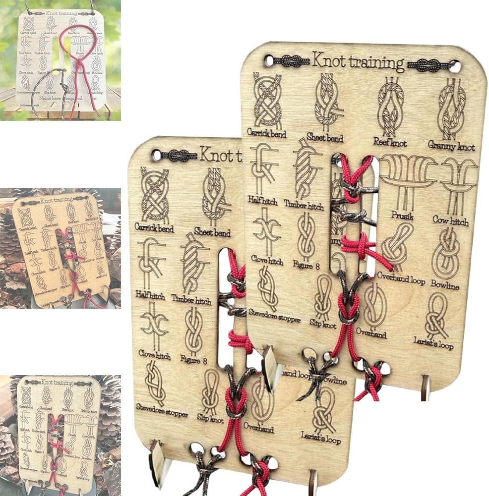 Learn Knot Training Board, Knot Tying Practice Board Kit, Hands-On ...