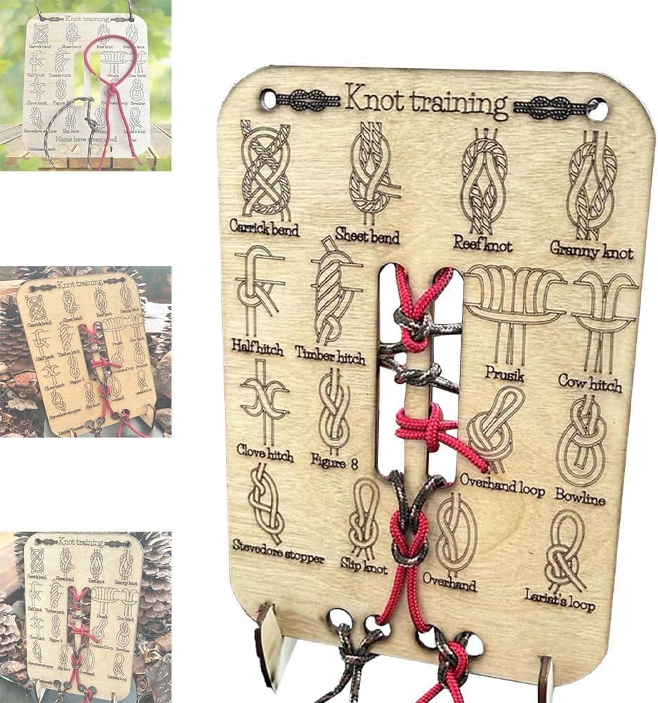 Learn Knot Training Board, Knot Tying Practice Board Kit, Hands-On ...