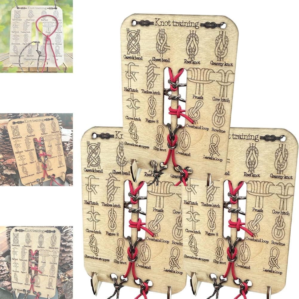 Learn Knot Training Board, Knot Tying Practice Board Kit, Hands-On ...