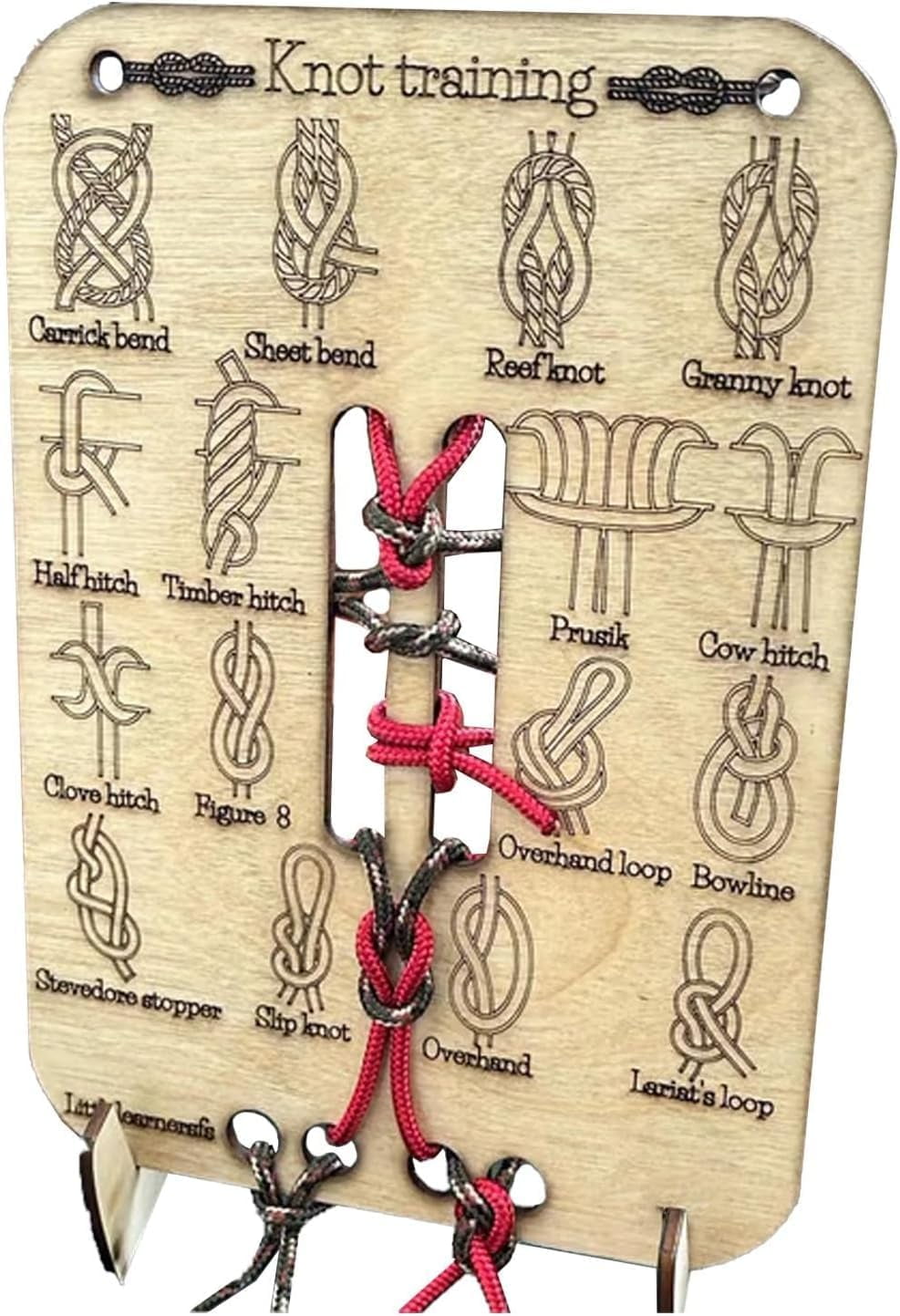 Learn Knot Training Board, Knot Tying Practice Board Kit, Portable ...