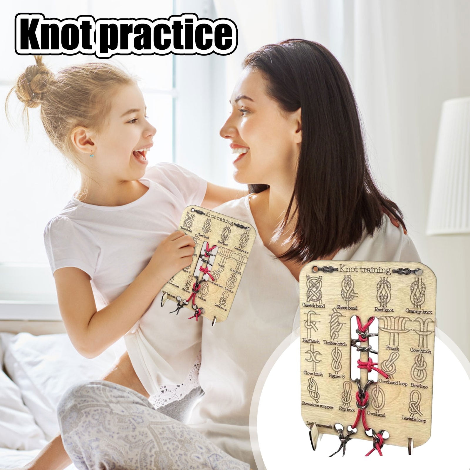 Learn Knot Training Board Portable Paracord Knot Tying Kit Hands On ...