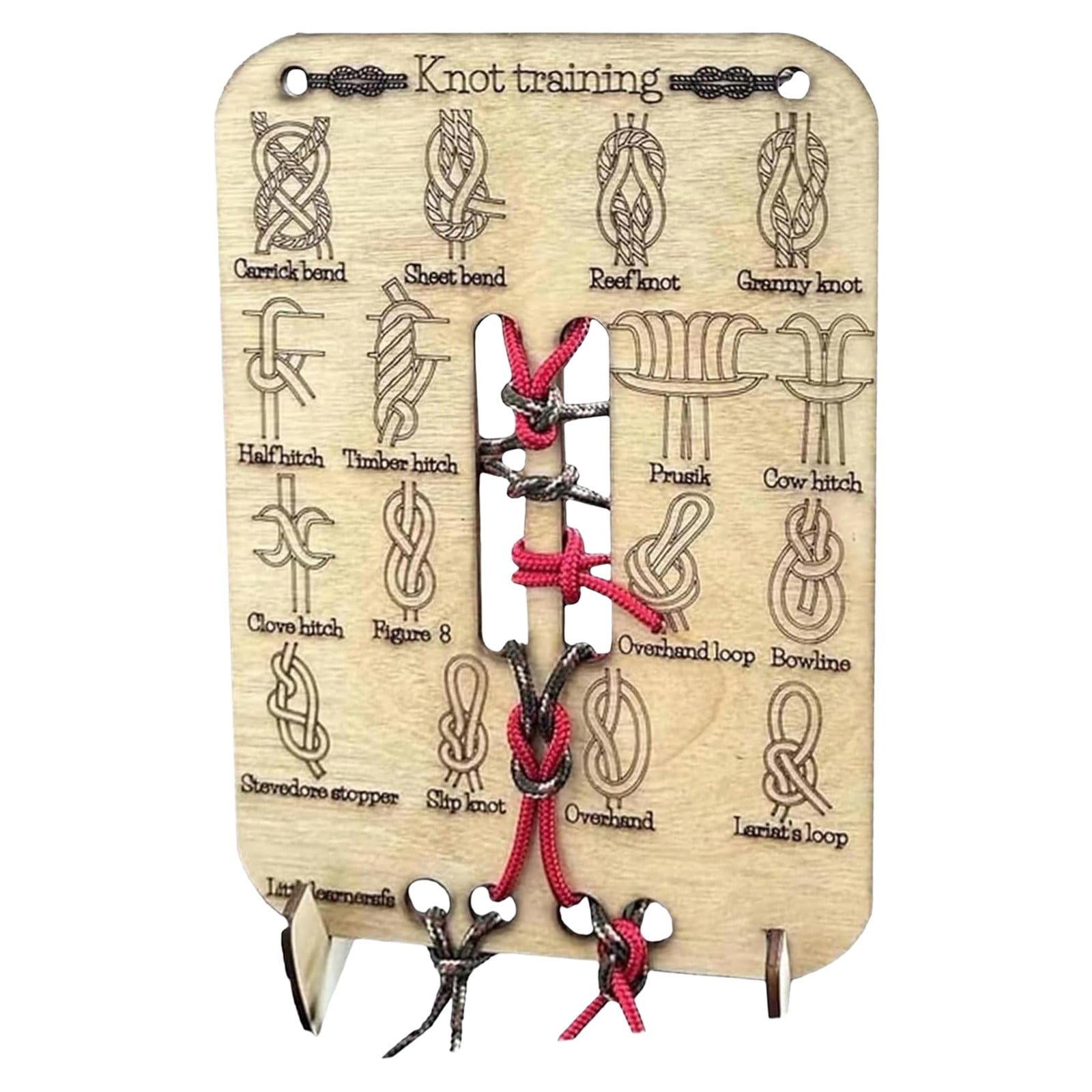 Learn Knot Training Board，Portable Paracord Knot Tying Kit Knot Tying ...