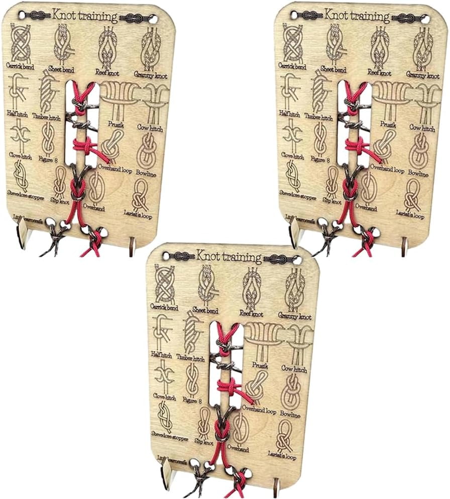 Learn Knot Training Board, Portable Paracord Knots Tying Practice Board ...