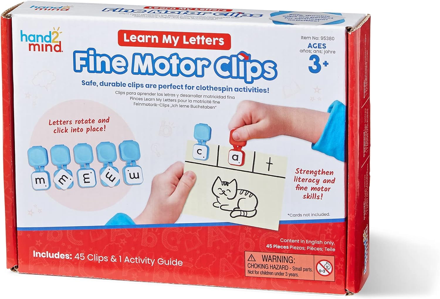 Learn My Letters Fine Motor Clips, Kids Clothespin Activities, Letter ...