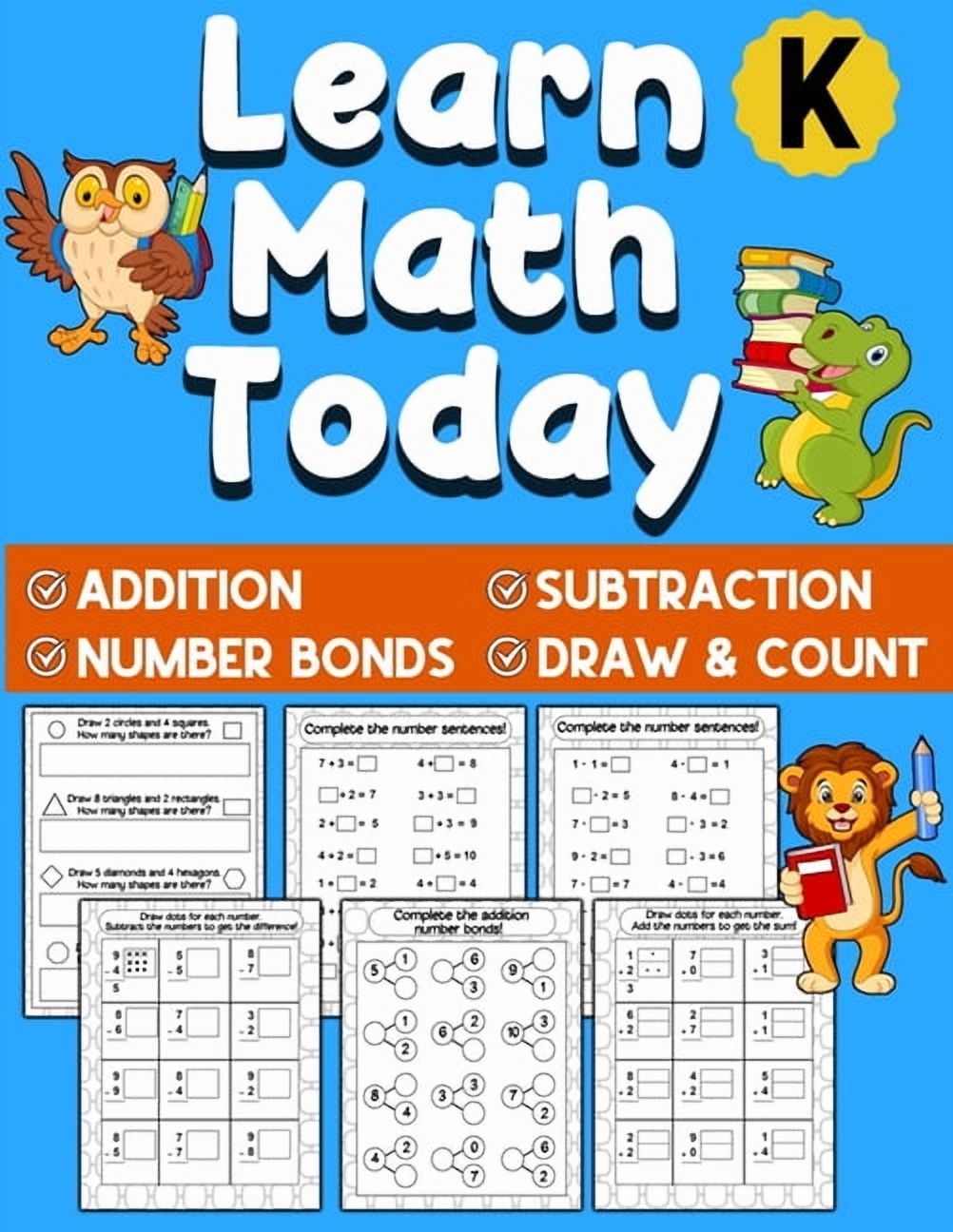 Learn Math Today: Addition and Subtraction Workbook for Kindergarten ...