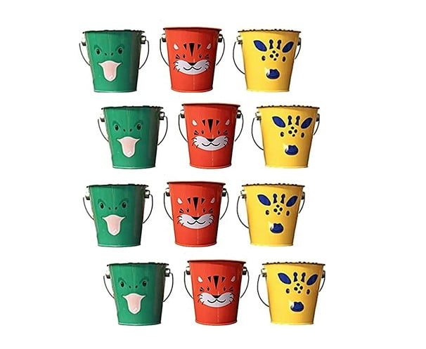 Learn & Play Metal Pail Set Animal Design, 12 pack - Walmart.com
