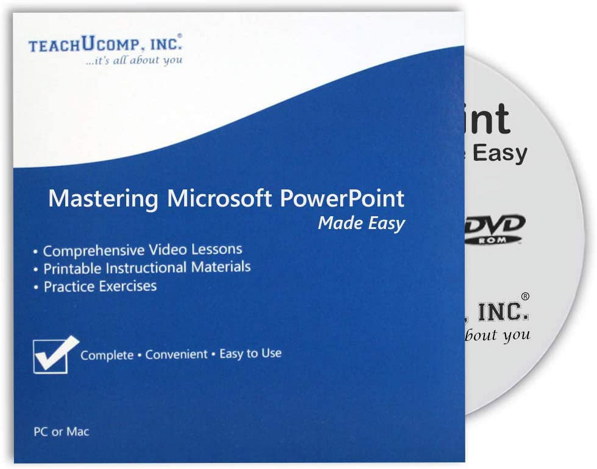 Learn PowerPoint 2016 DVD-ROM Training Video Tutorial Course: a ...