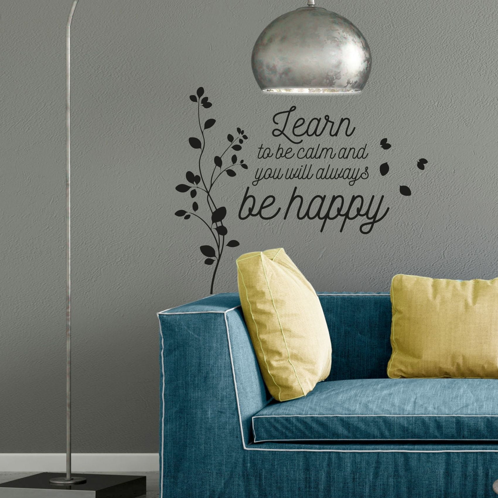 Learn To Be Calm And You Will Always Be Happy Quote Reading Quote Vinyl ...