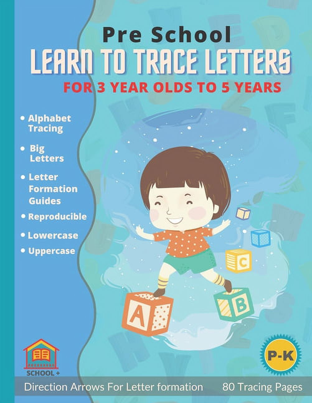 Learn To Trace Letters For 3 Year Olds: Preschool Alphabet Traceable ...