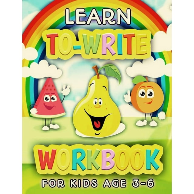 Learn To Write Workbook For Kids Age 3-6 : ABC Learn To Write (Food ...