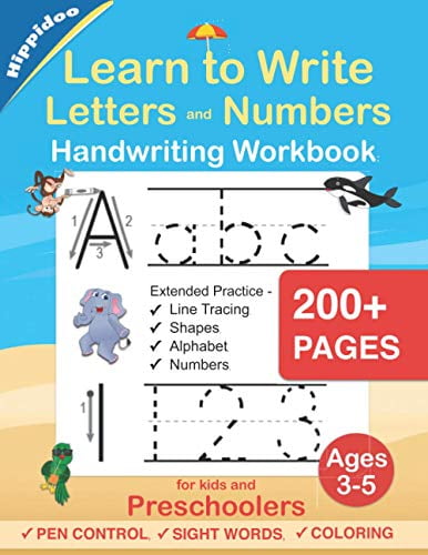 Pre-Owned Learn to Write Letters and Numbers Workbook: Handwriting ...