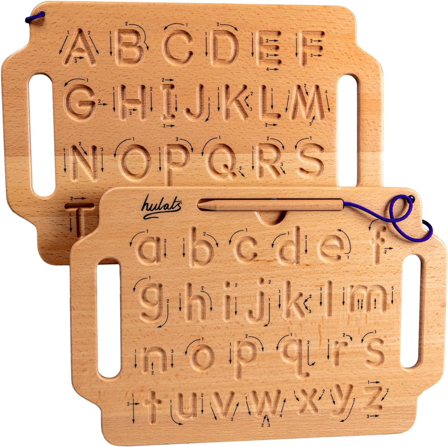 Learn to Write: Portable Wooden Alphabet Letter Tracing Sensory Pad ...