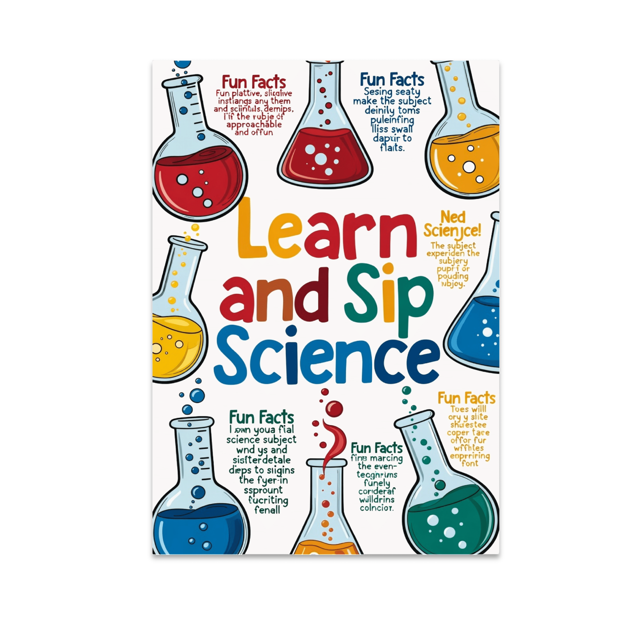 Learn and Sip Science Poster Art - Science Enthusiast - 13x19 Poster ...