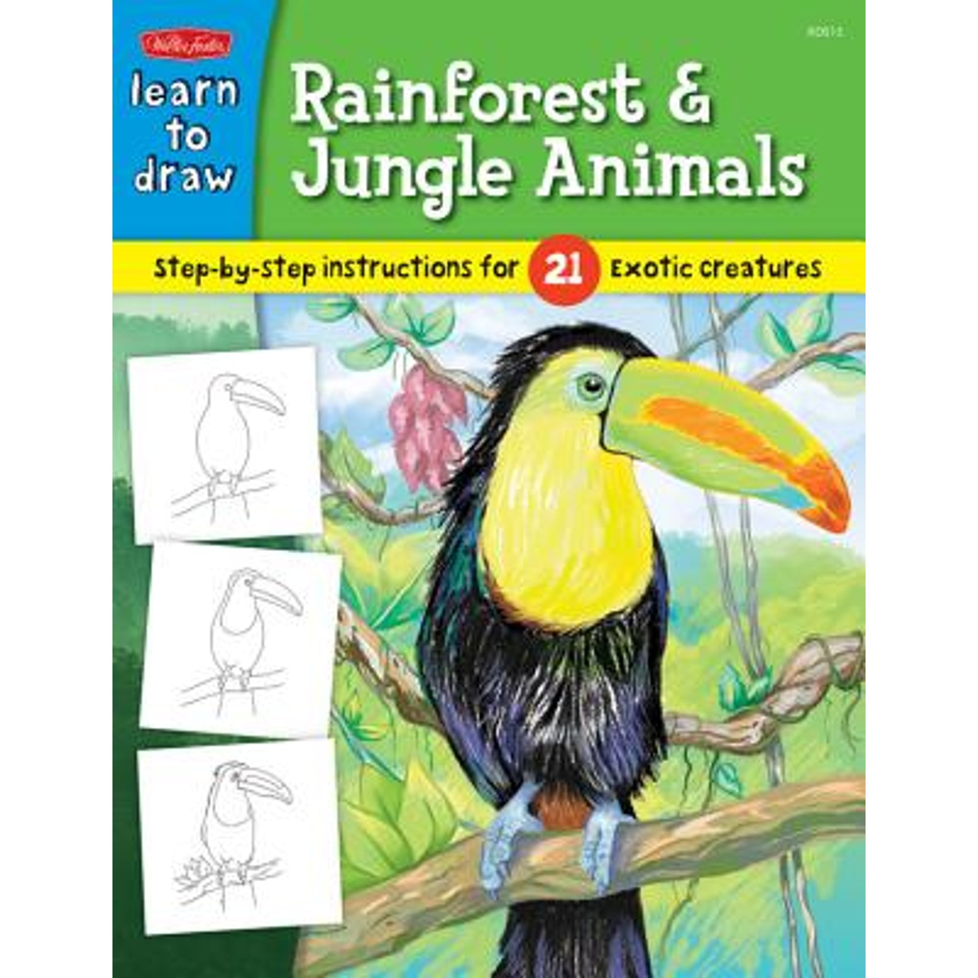 Pre-Owned Learn to Draw: Draw Rainforest & Jungle Animals : Step-by ...