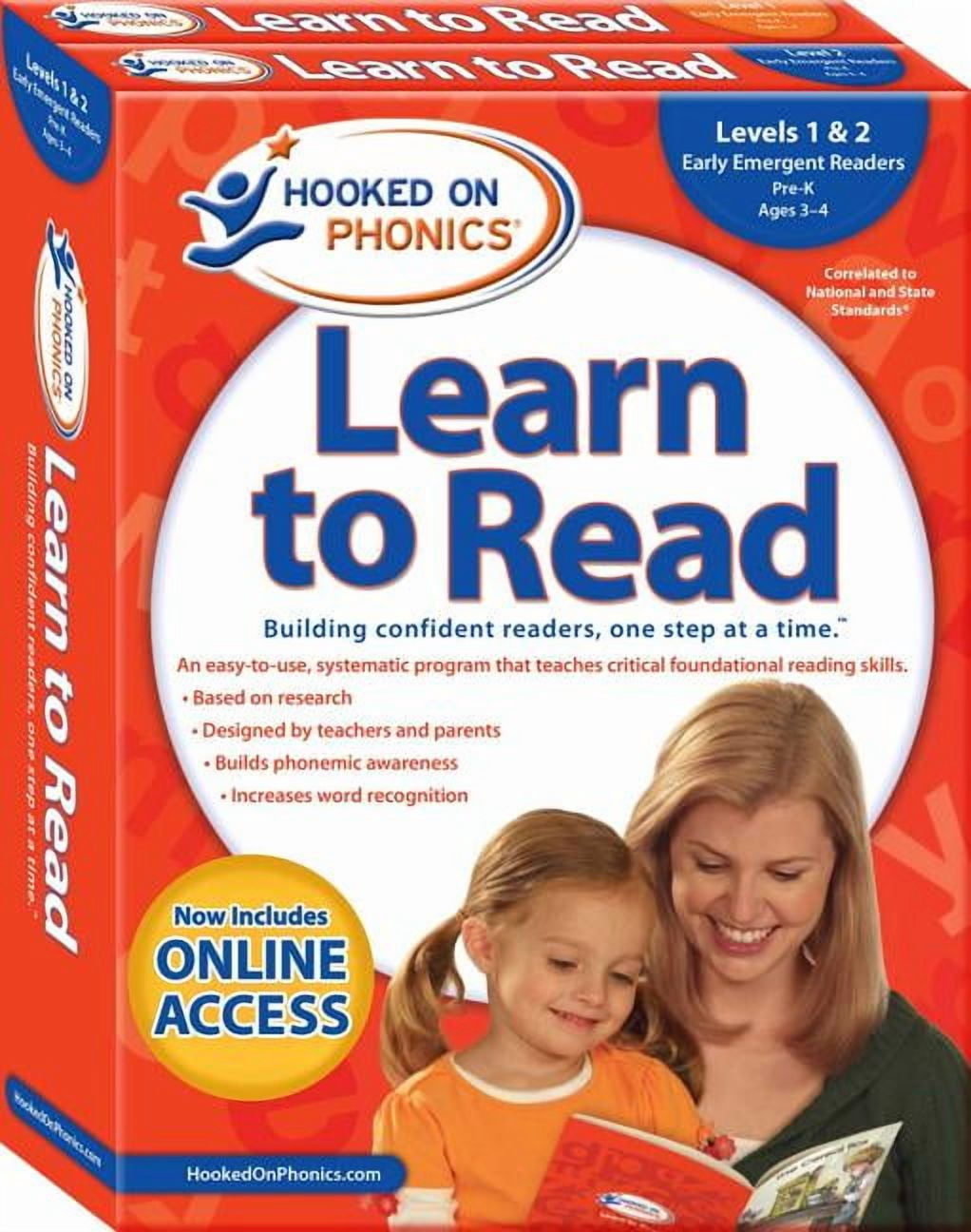 Hooked on Phonics Learn to Read Levels 1&2 Complete, Pre-K Readers ...
