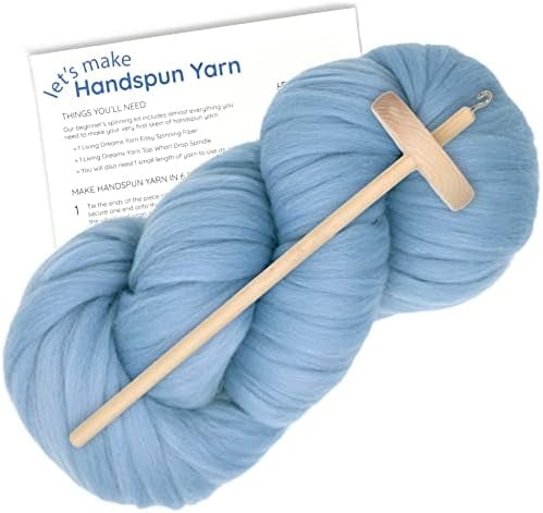 Learn to Spin - Beginner's Spinning Kit with Drop Spindle and Merino ...