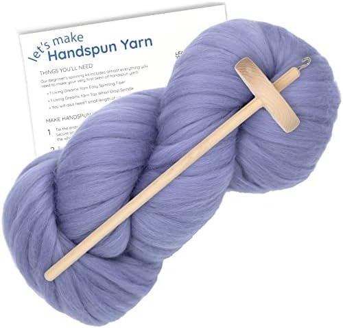 Learn to Spin - Beginner's Spinning Kit with Drop Spindle and Merino ...