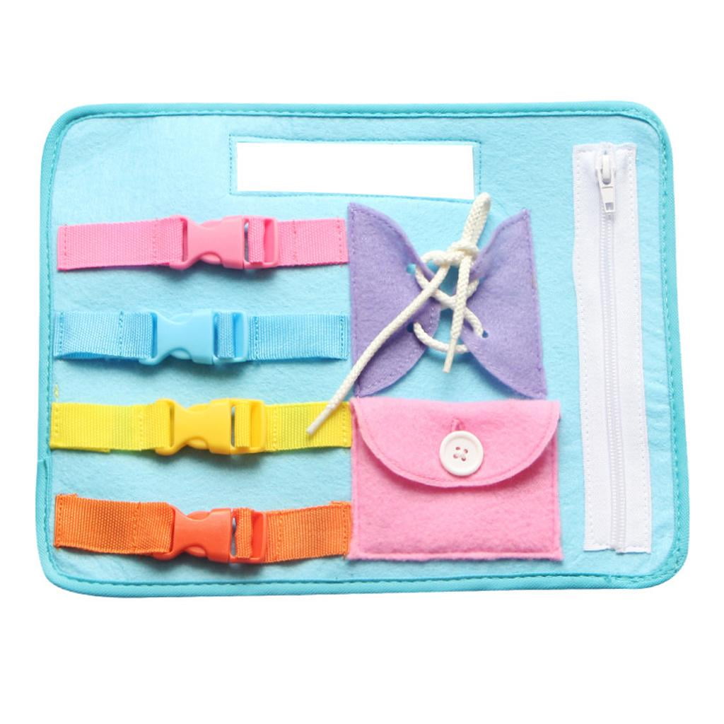 Learn to Zip Button Snap Buckle Tie Plate Early Educational Toys ...