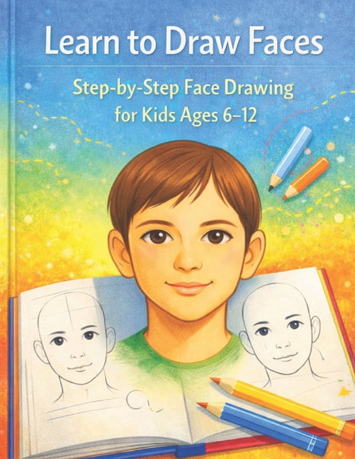 Learn to draw faces: Step-by-Step Face Drawing for Kids Ages 6-12 ...