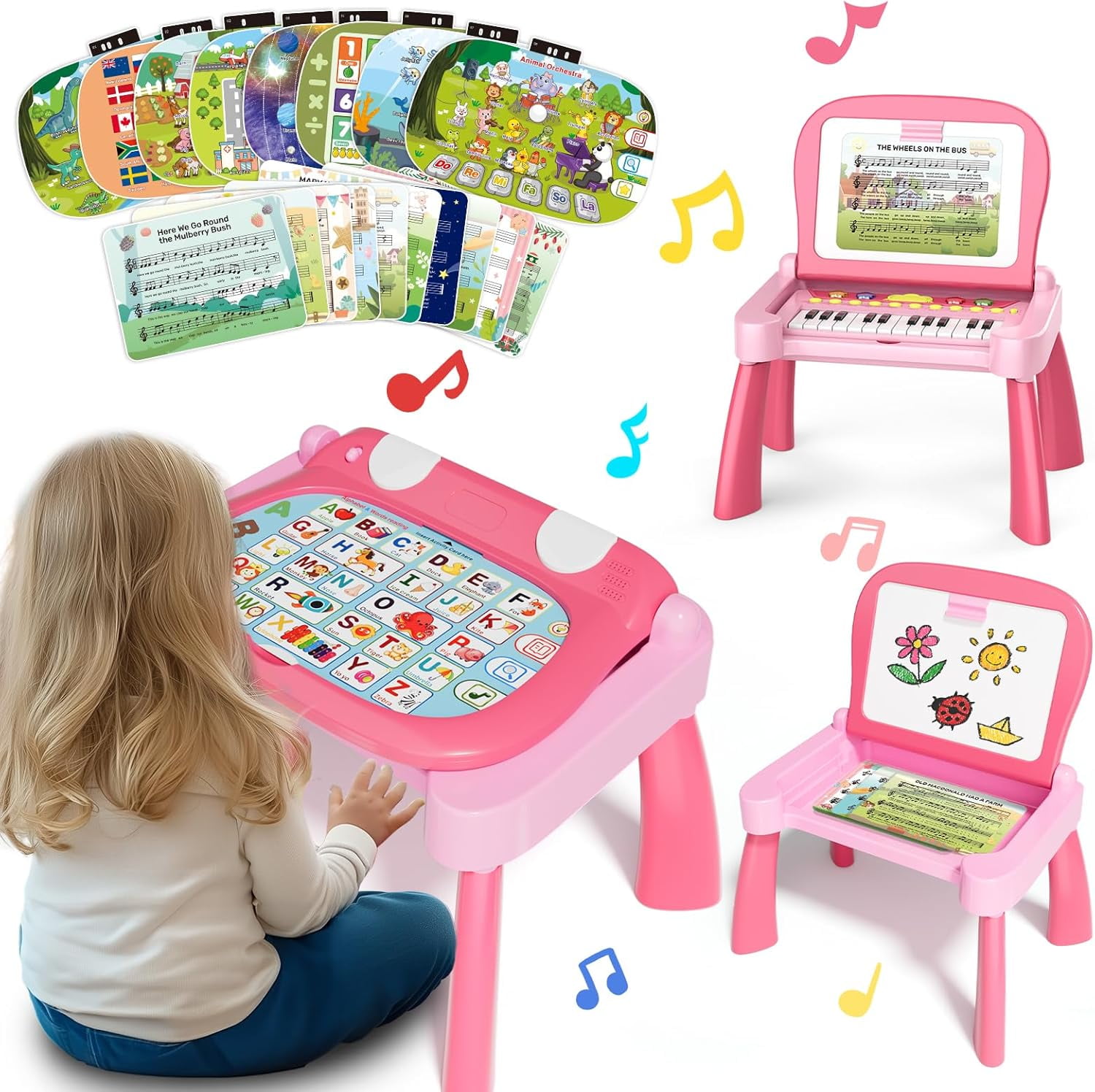 Learning Activity Table for 2-4 Year Old Girl Gifts, Kids Learning Writing Drawing Board ...