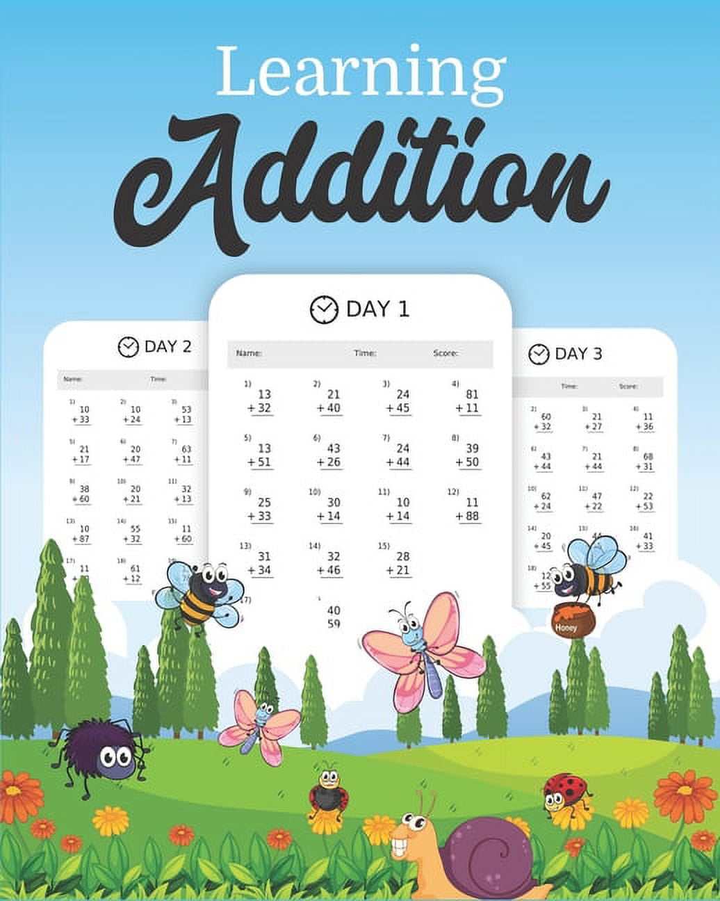 Learning Addition: 100 days of learning addition for kids (Paperback ...
