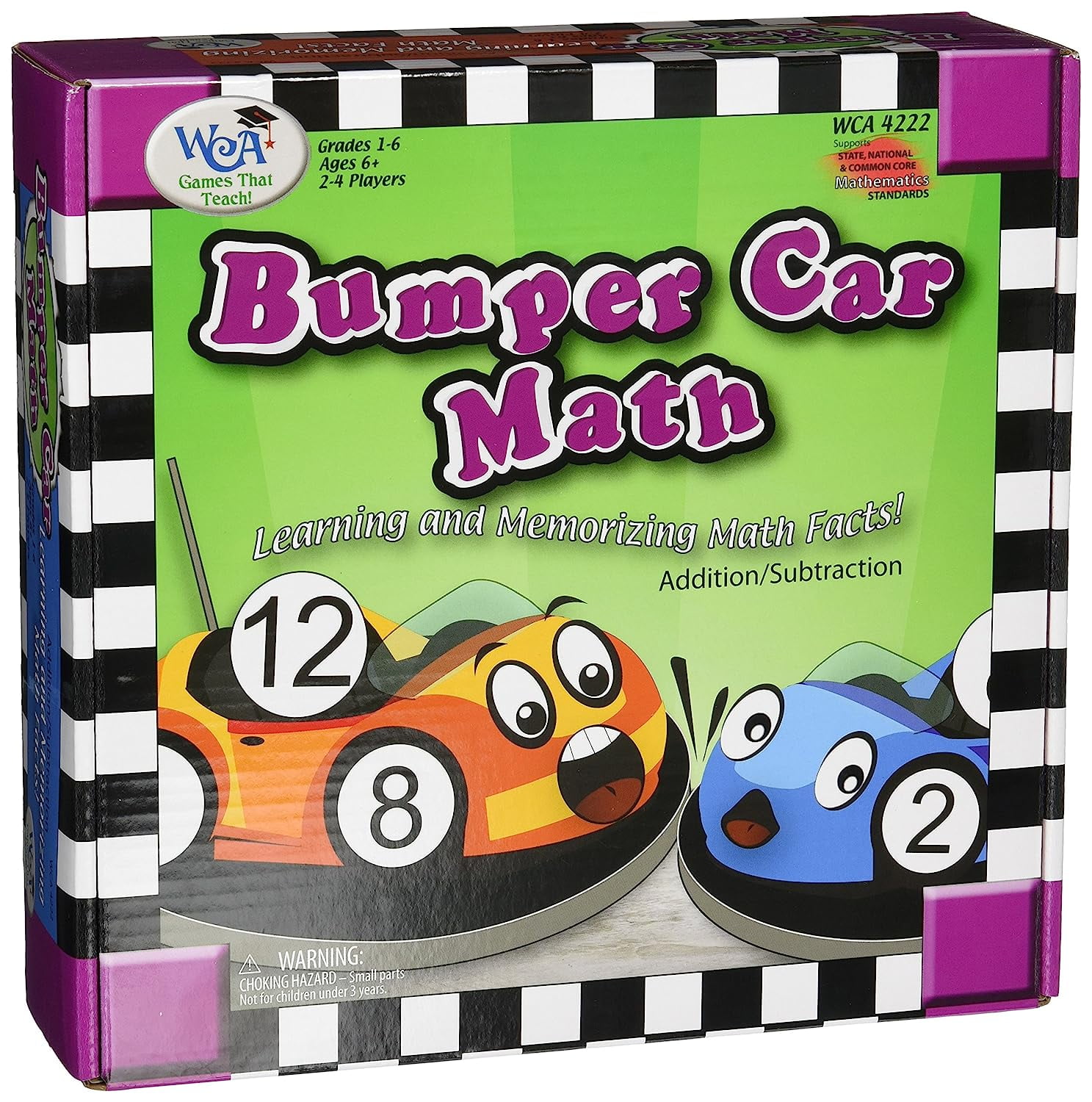 Learning Advantage 4222 Bumper Car Math: Addition and Subtraction Game ...