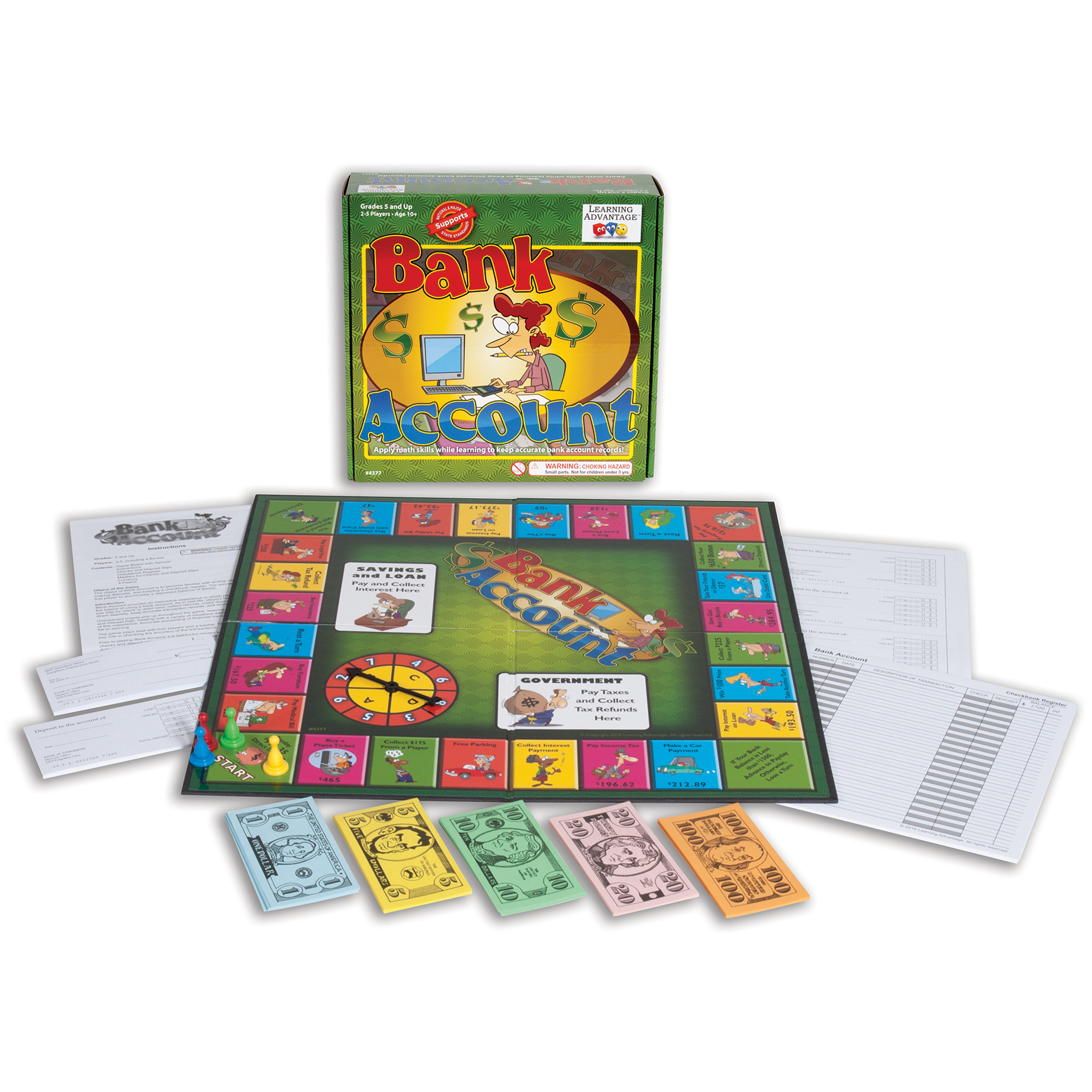 Learning Advantage Bank Account - Money Game for Kids - Walmart.com