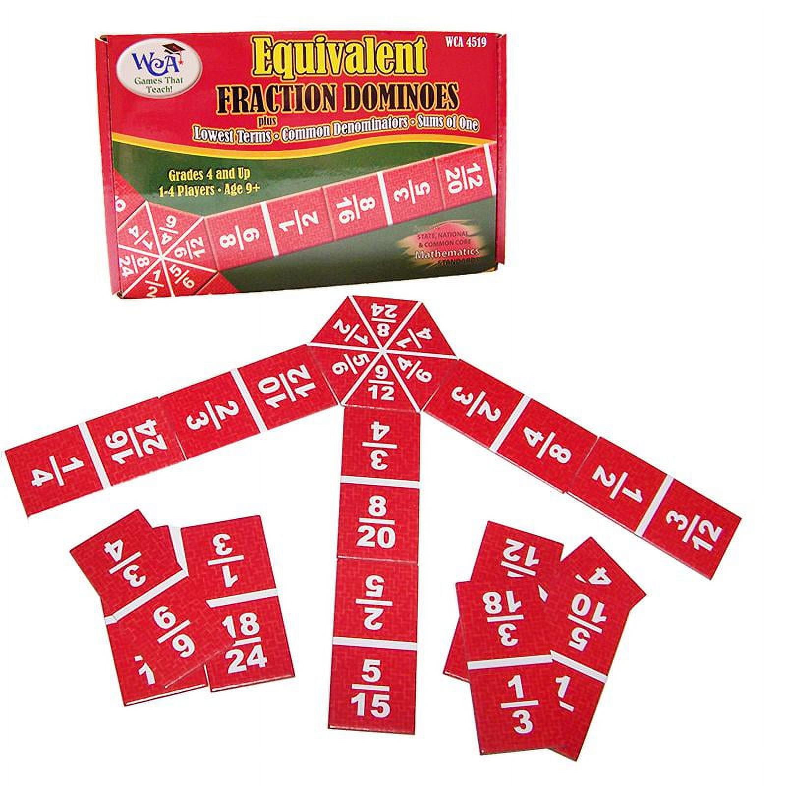 Learning Advantage EQUIVALENT FRACTION DOMINOES - Walmart.com