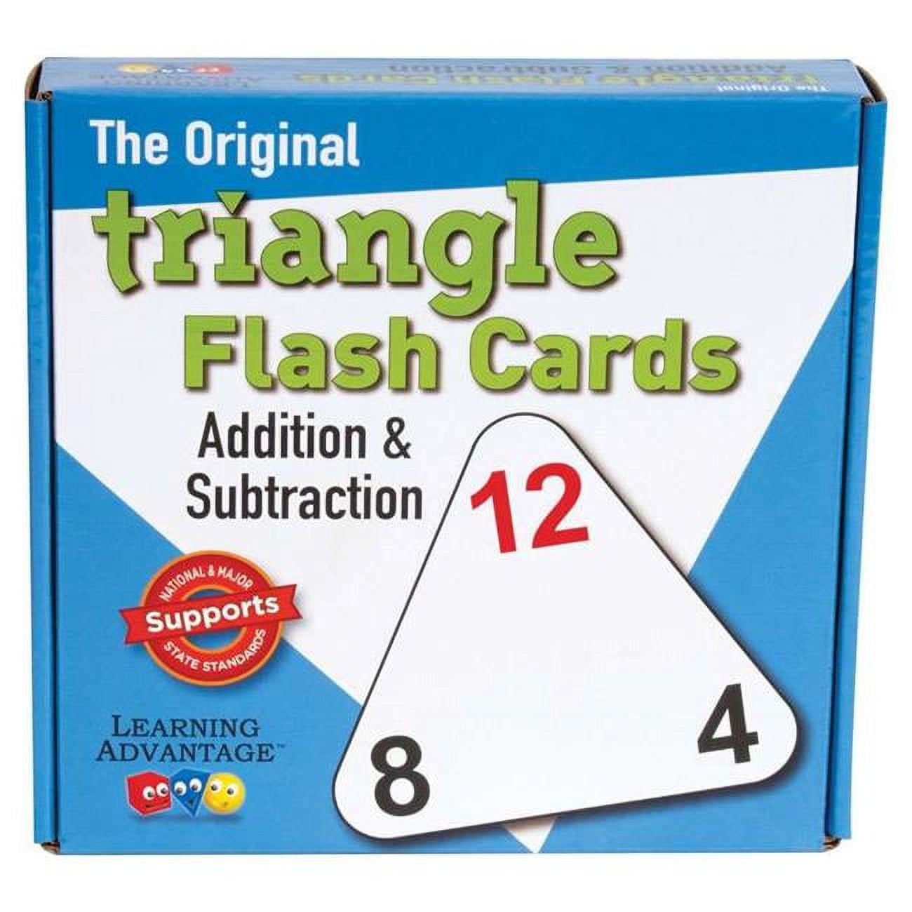 Learning Advantage CRE4551BN Triangle Flashcards Add & Sub, Pack of 3 ...