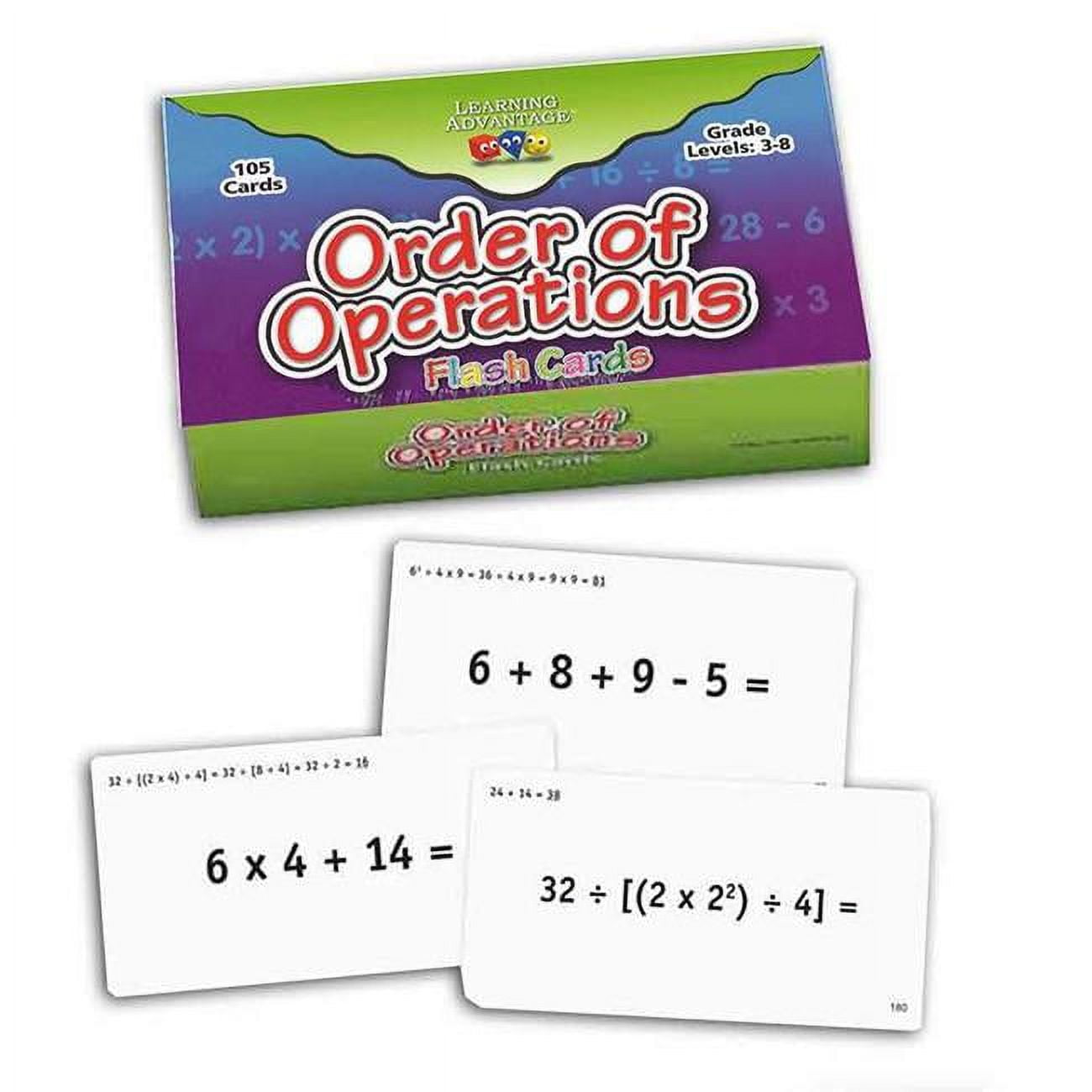 Learning Advantage CTU8691BN Order of Operations Flash Cards, Pack of 3 ...