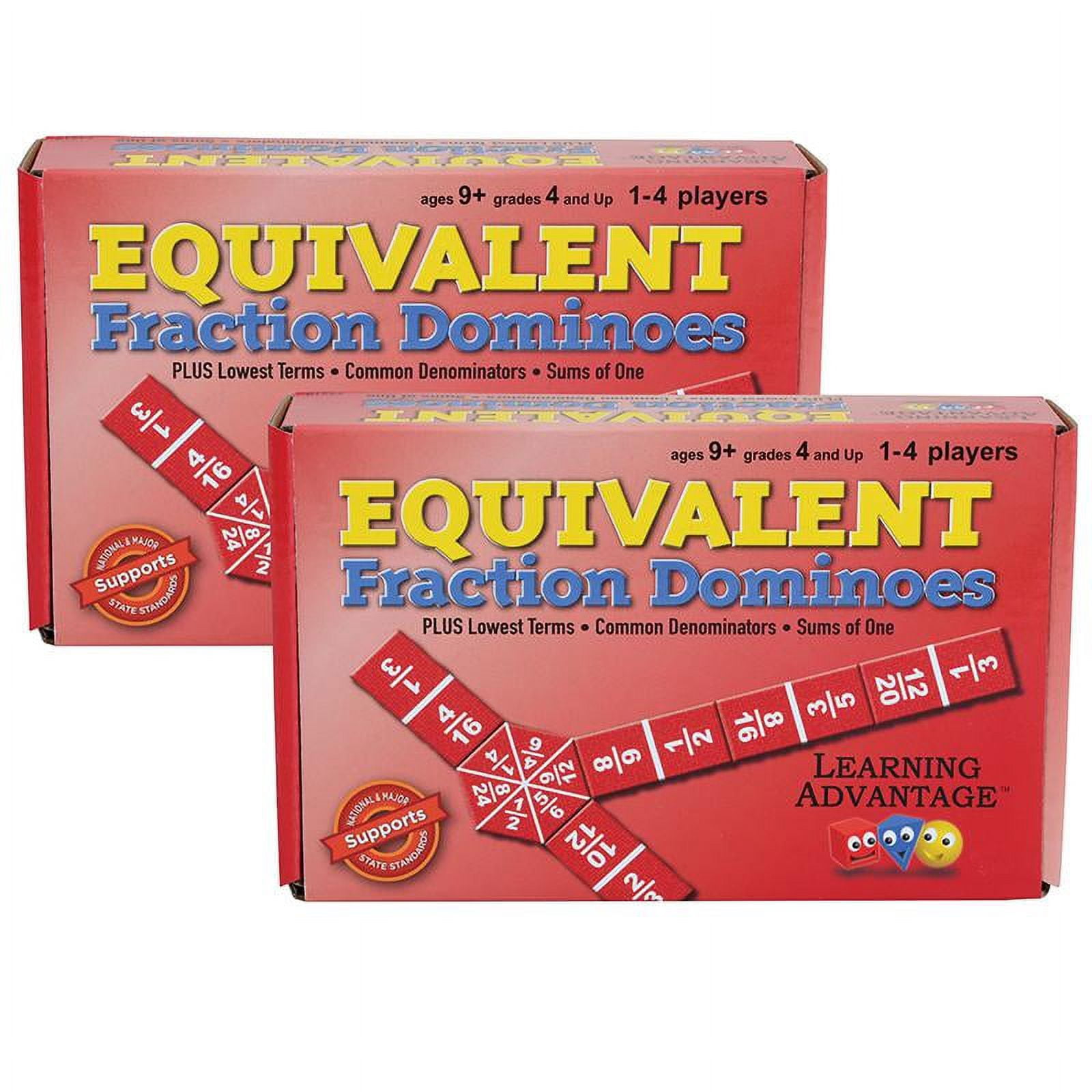 Learning Advantage Equivalent Fraction Dominoes, Pack of 2 - Walmart.com