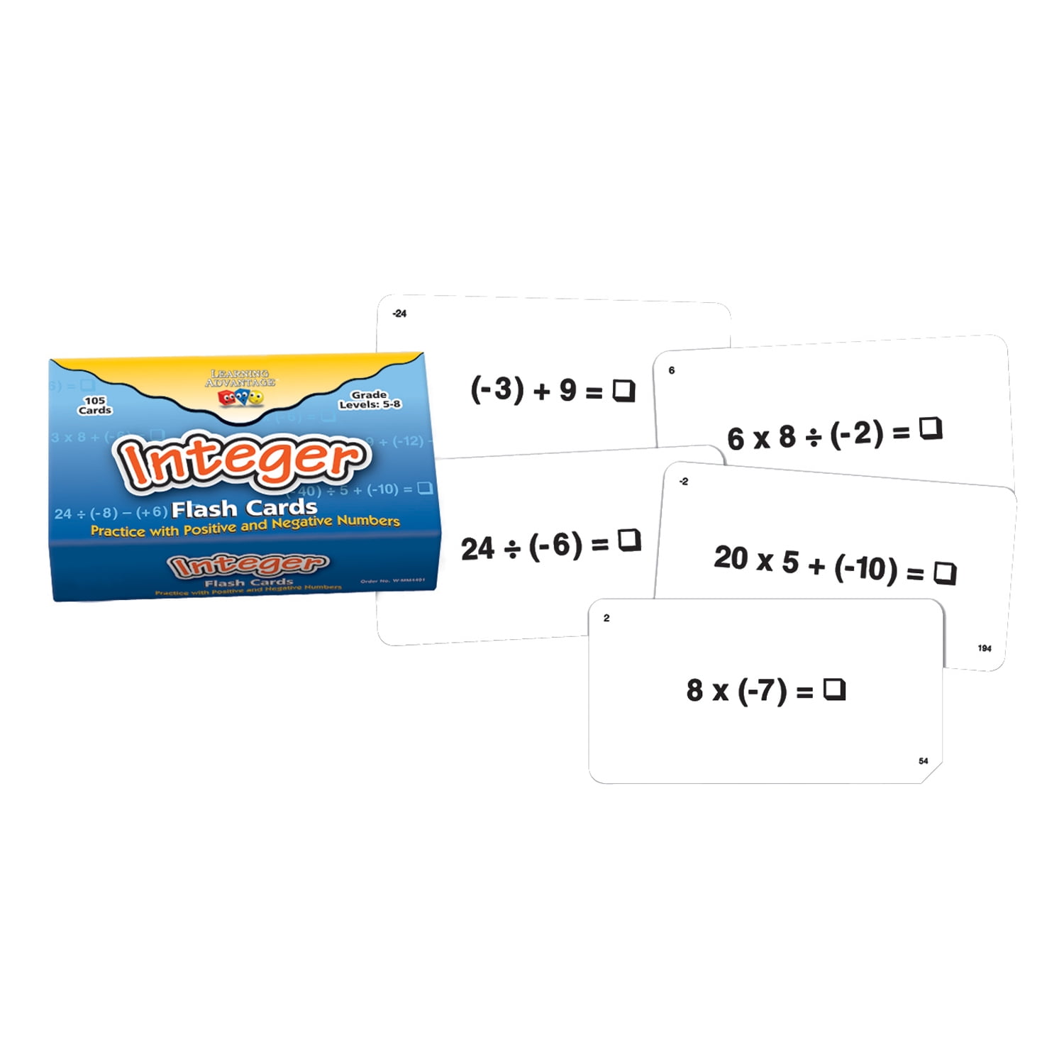 Learning Advantage Integer Flash Cards - Walmart.com