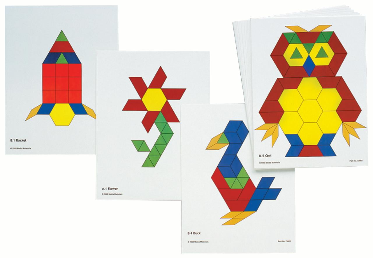 Learning Advantage Pattern Block Activity Cards - Set of 20 - Early ...