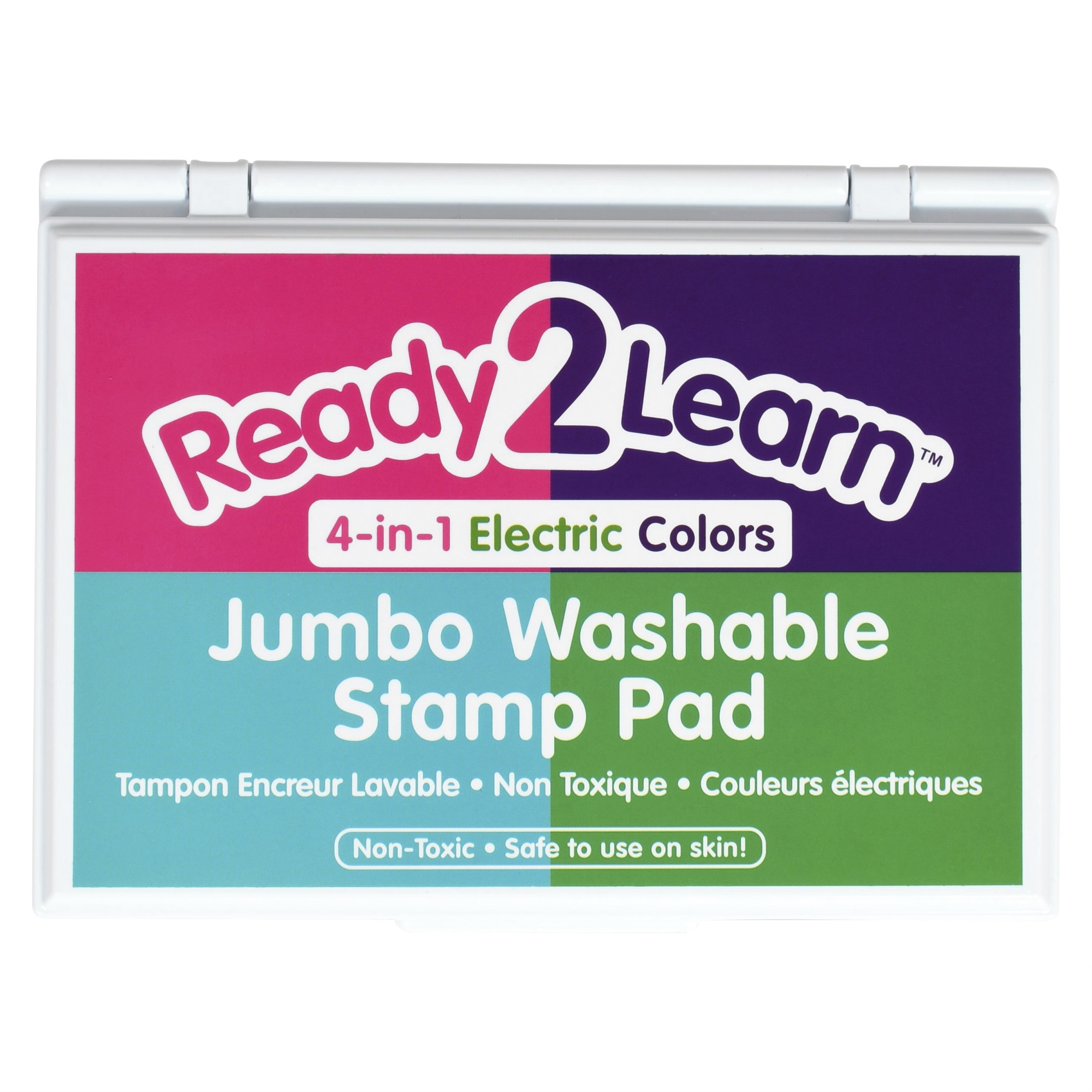 Ready2Learn Jumbo Washable Stamp Pad, 6-11/16 x 4-7/8 x 3/4 Inches, 4 ...