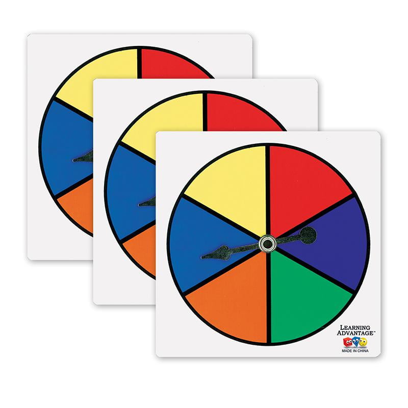 Learning Advantage Six-Color Spinners - 5 Per Set - 3 Sets - Walmart.com
