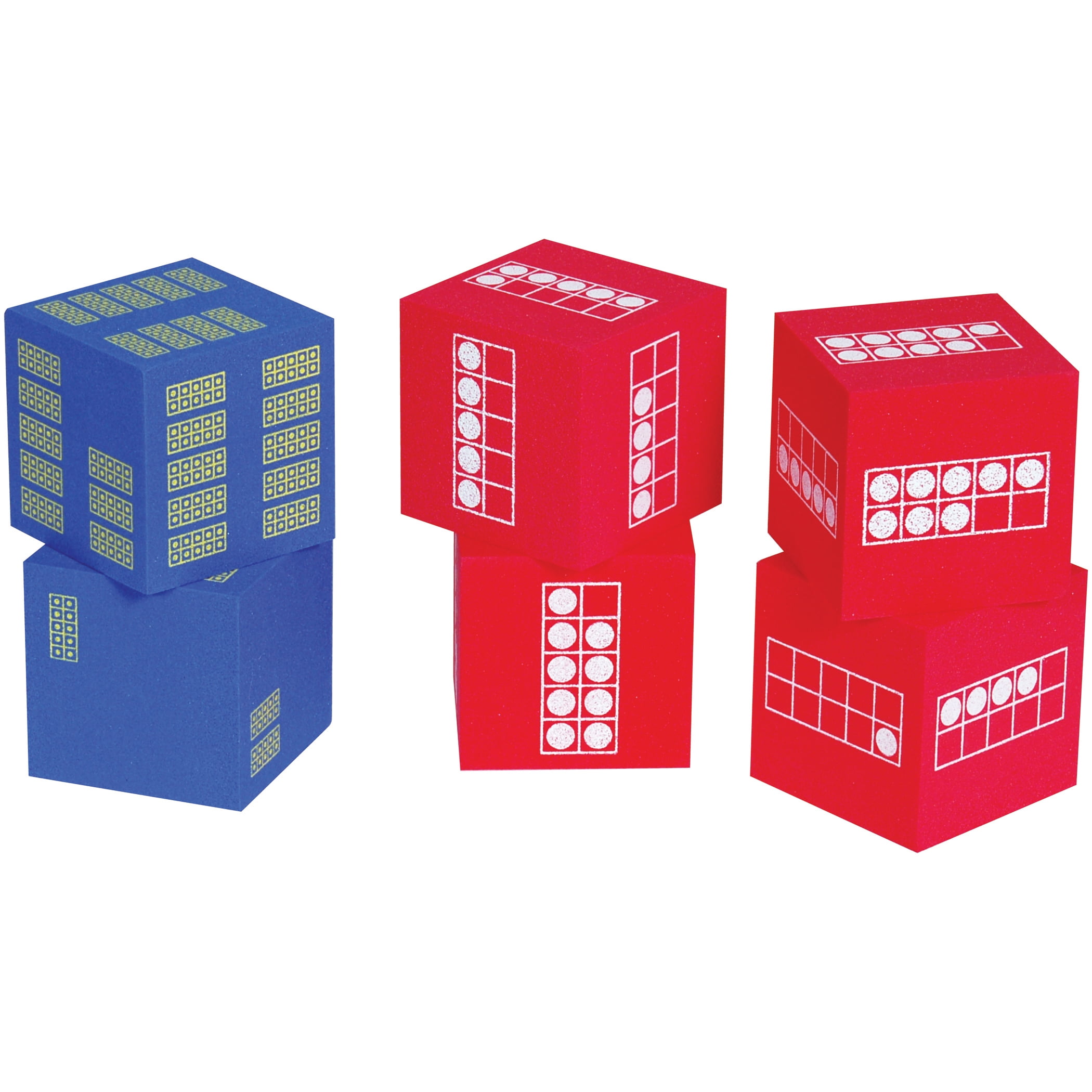 Learning Advantage Ten Frame Foam Dice - Set of 6 - Walmart.com