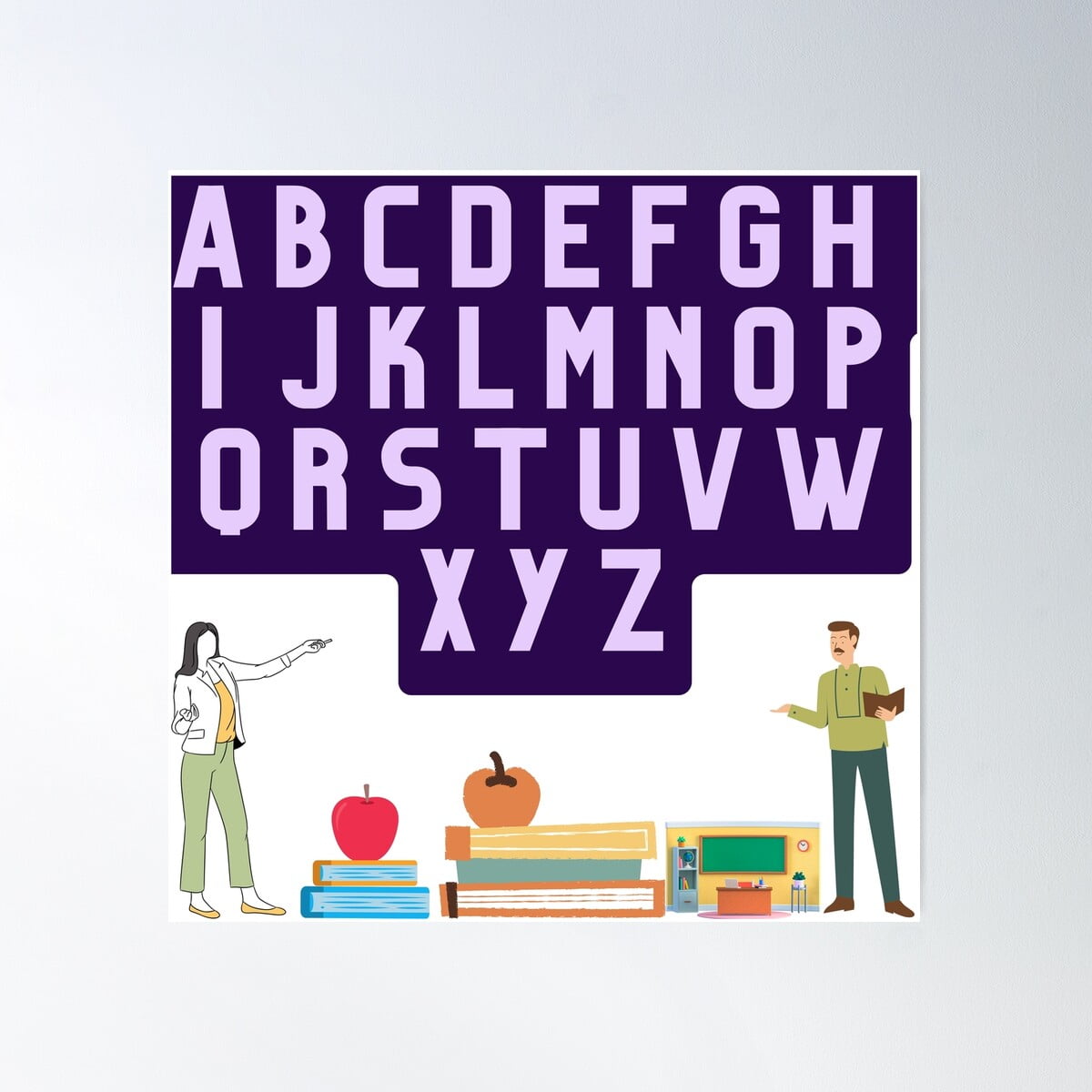 Learning Alphabet ,Very Handy For Kids To Learn Poster Wall Art, Modern ...