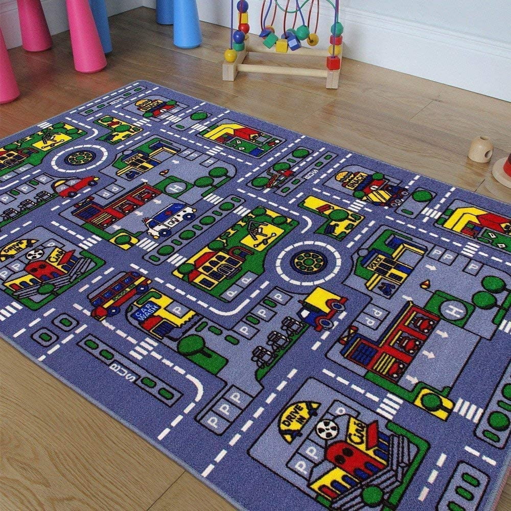Learning Carpets Racing and Toys City Life Play Carpet Kids Playroom ...