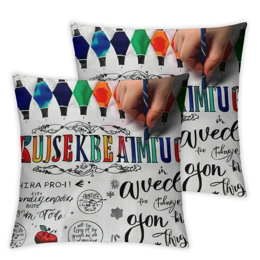 Learning Chart Throw Pillow Cover,Book Reading Educational Corner ABCs ...