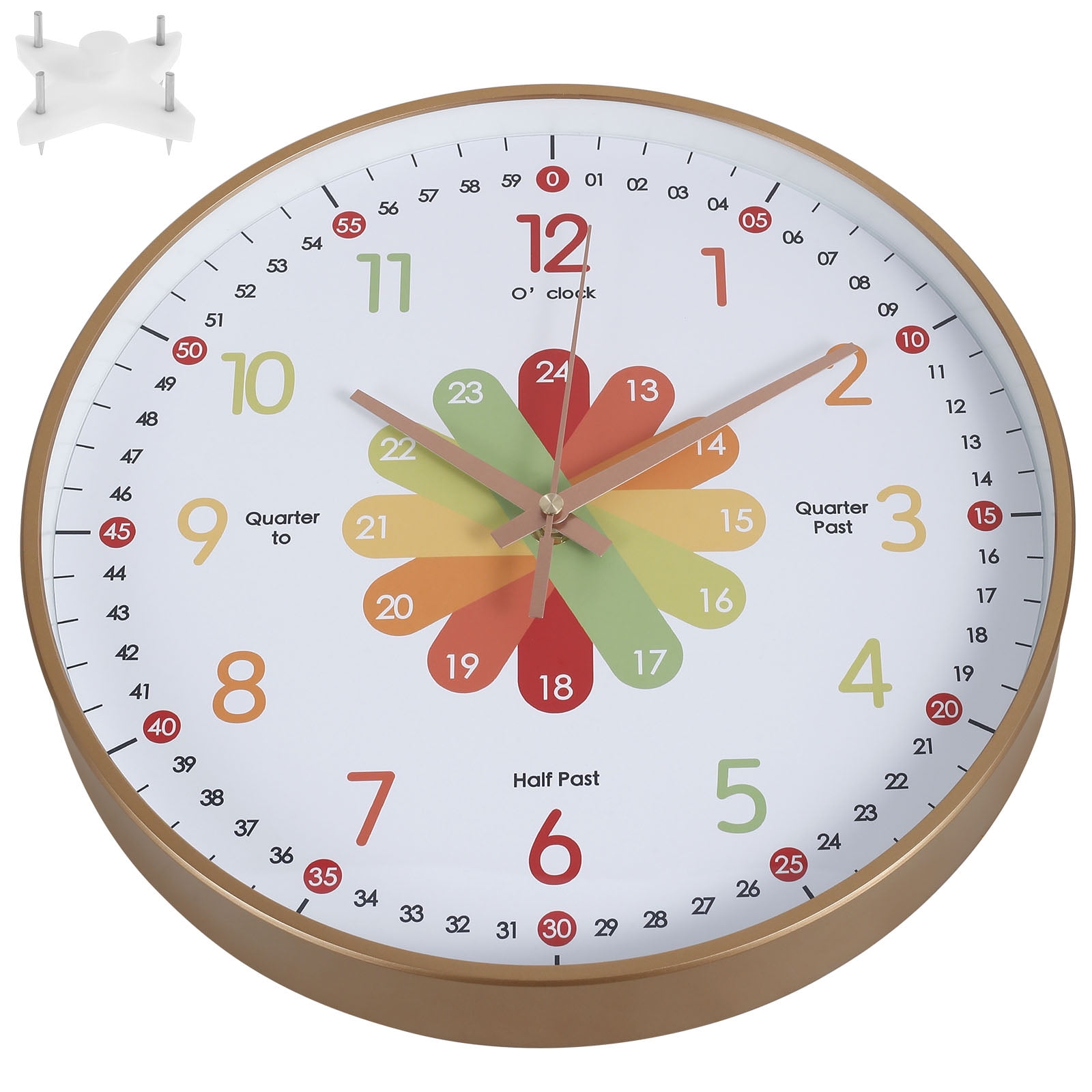 Learning Clock for Kids Telling Time Easily Teaching Clock Silent Non ...