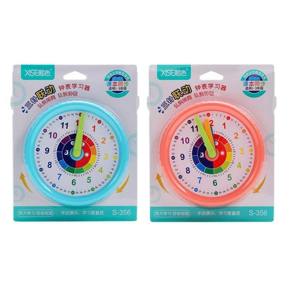 Learning Clock with Moveable Hands Children Early Learning Educational ...