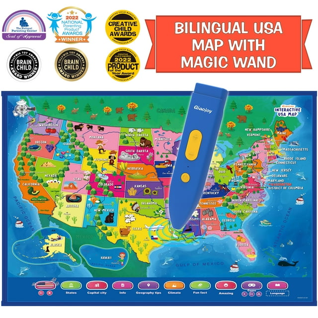 Learning Electronic Toys for Toddler,Interactive United States Map ...