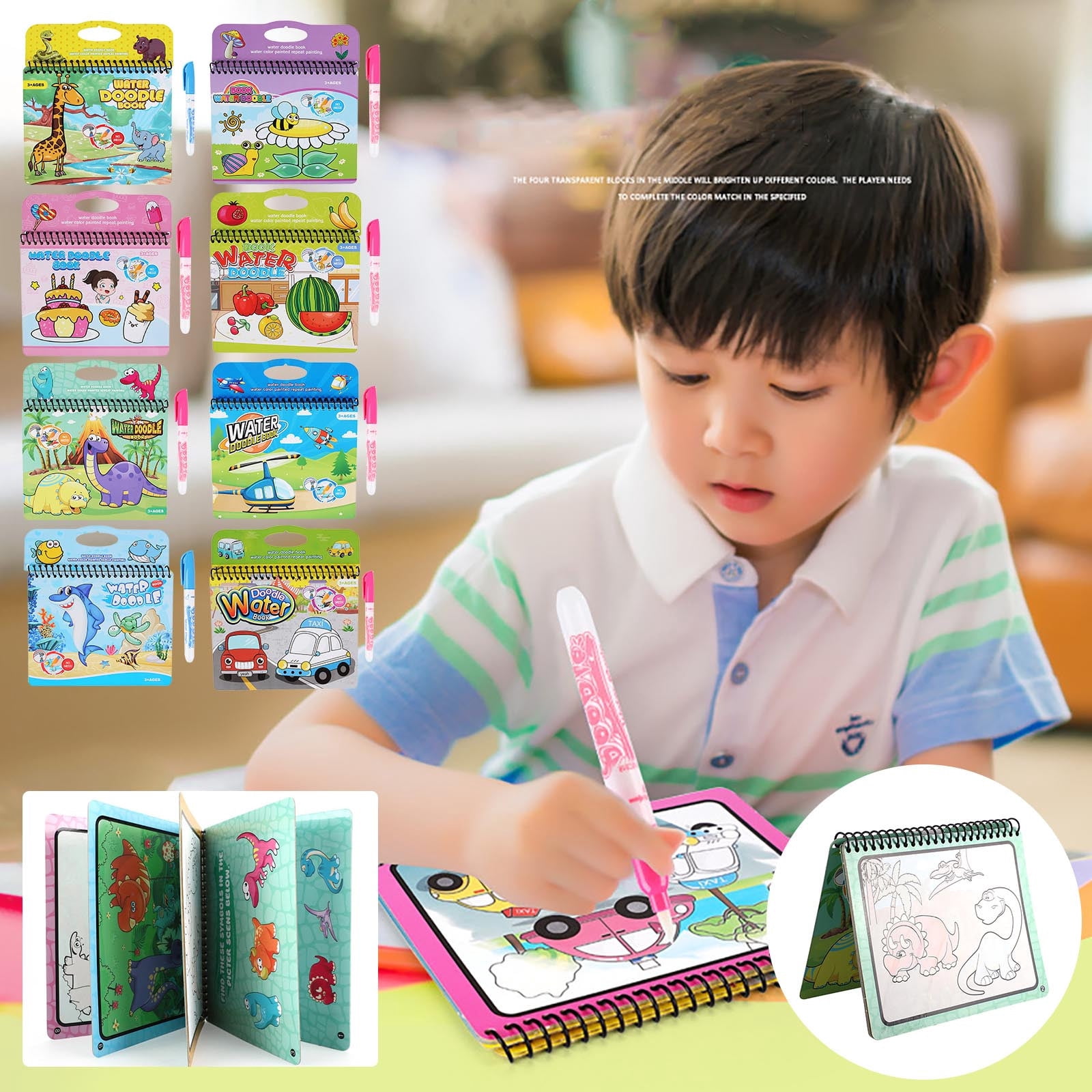 Learning Essentials, Watercolor Doodle Painting Notebook, Repeatable ...